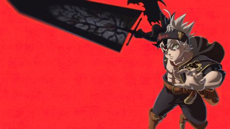 Asta Wallpaper K Red Background Black Clover