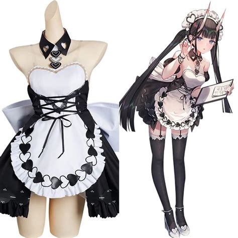Azur Lane Ijn Noshiro Halloween Carnival Suit Cosplay Costume Maid Dress Outfits In 2022
