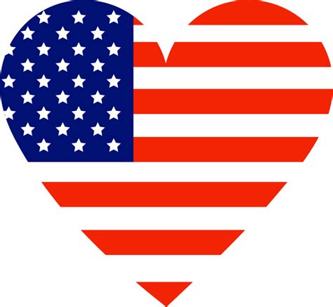 bandera de estados unidos en forma de corazón 11659099 PNG