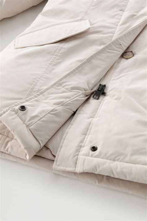 Arctic Parka Aus Urban Touch Mit Abnehmbarem Pelz Damen Wei Woolrich De