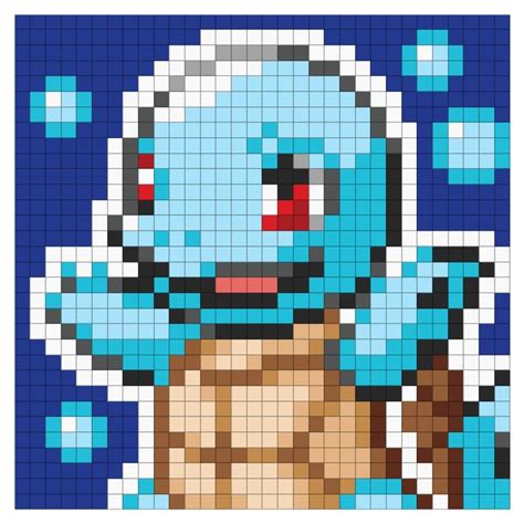 Squirtle Pokemon Pix Brix In 2023 Pixel Art Pokemon Pixel Art