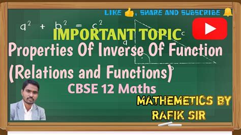 properties of inverse of function part 2 relations and functions class 12 maths youtube