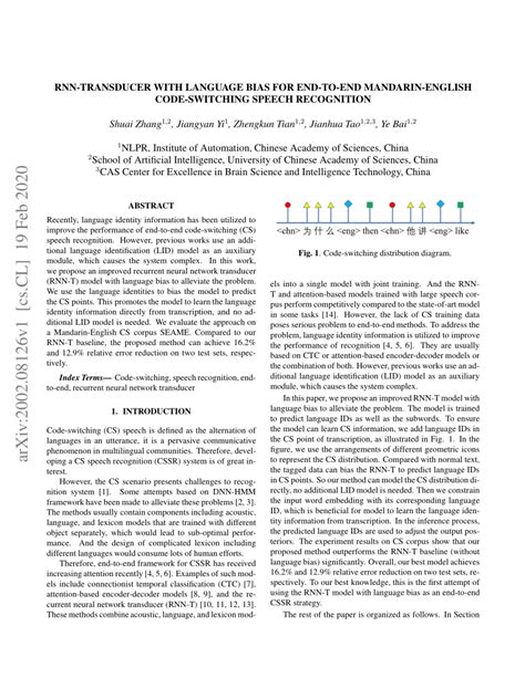 pdf rnn transducer with language bias for end to end mandarin english code switching speech