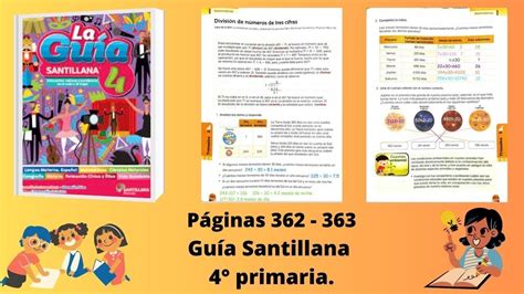 Guía Santillana cuarto grado matemática páginas 362 363 YouTube