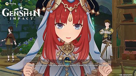 Nilou First In Game Appearance Cutscene Genshin Impact Youtube