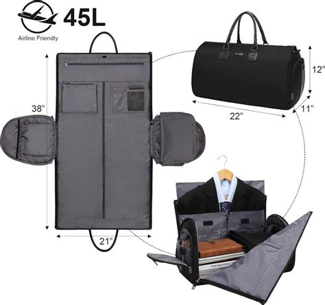 Modoker Convertible Garment Bags For Travel Carry On Garment Duffel