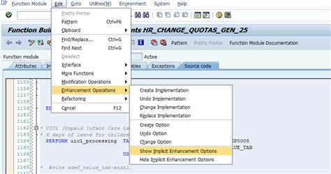 An SAP Consultant SAP ABAP Implicit Enhancement Implementation In