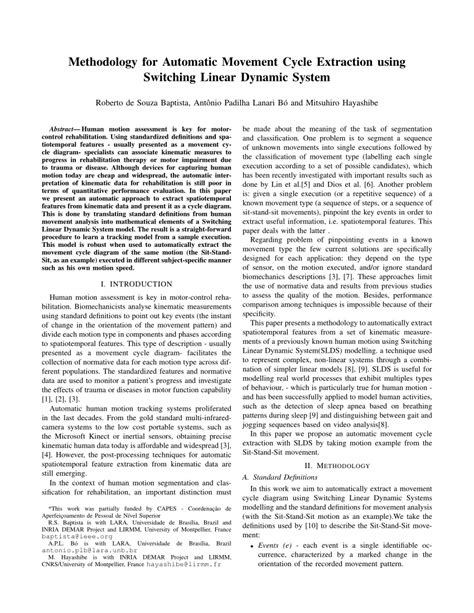 pdf methodology for automatic movement cycle extraction using switching linear dynamic system