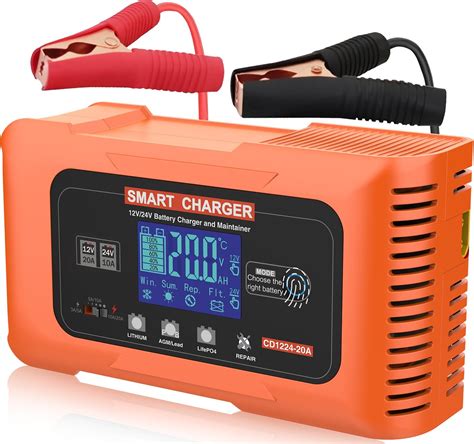 Amazon FOXSUR Portable Smart Car Battery Charger For 12 Volt 20A