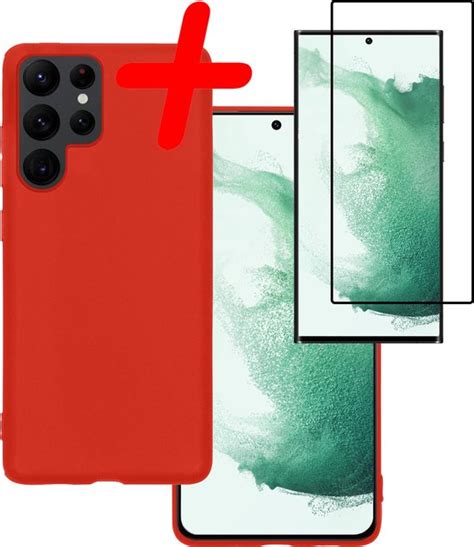 Hoes Geschikt Voor Samsung S22 Ultra Hoesje Siliconen Back Cover Case