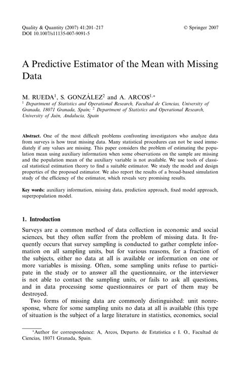 pdf a predictive estimator of finite population mean using nonparametric regression