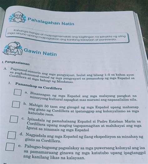 Pagsunod Sunurin Ang Mga Pangyayari Isulat Ang Bilang Sa Kahon Ayon