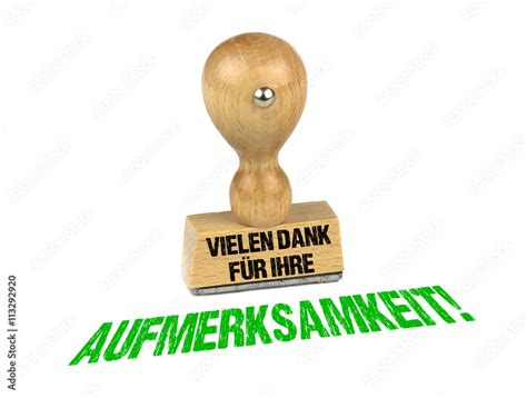 Stempel Vielen Dank für Ihre Aufmerksamkeit Stock Photo Adobe Stock