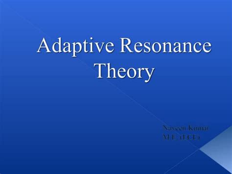 adaptive resonance theory ppt