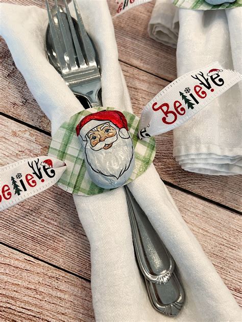 Easy DIY Christmas Napkin Rings Free Printable The House On Silverado