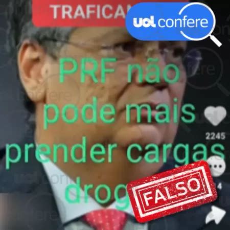 Falso Fl Vio Dino N O Proibiu Prf De Apreender Drogas Nas Rodovias