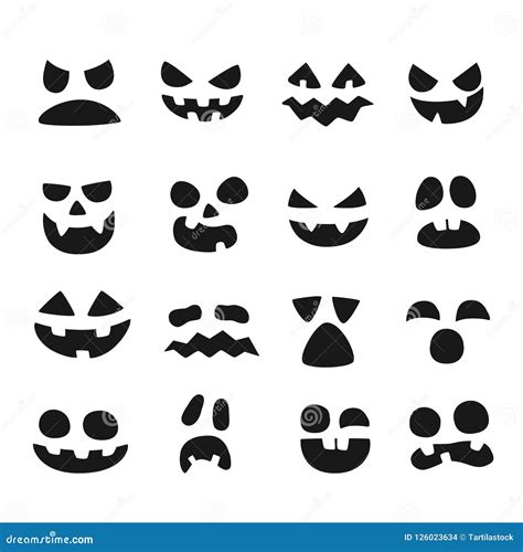 Pumpkin Faces Halloween Evil Devil Face Scary Smile Mouth Spooky