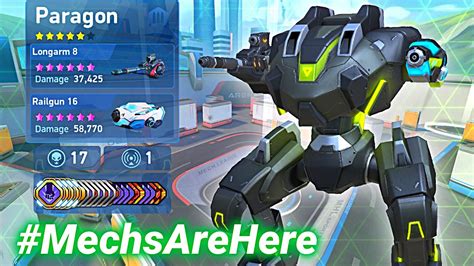 MechsAreHere New Skin Paragon With Railgun Longarm Mech Arena