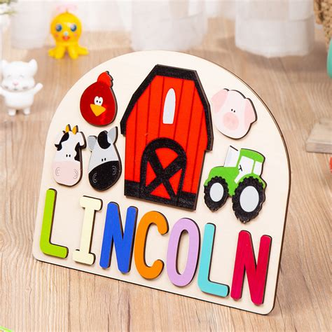 Puzzles bébé nom personnalisé Petite maison Jouets d apprentissage précoce