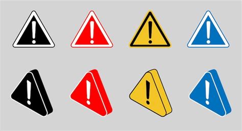 Premium Vector Warning Signs Set Danger Signs Collection