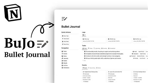 Notion Bullet Journal Template Tour YouTube
