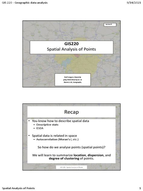 2021 lecture 8 spatial analysis of points slides pdf spatial analysis geographic