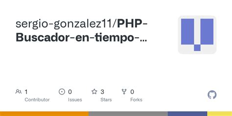 Github Sergio Gonzalez Php Buscador En Tiempo Real Con Ajax Jquery