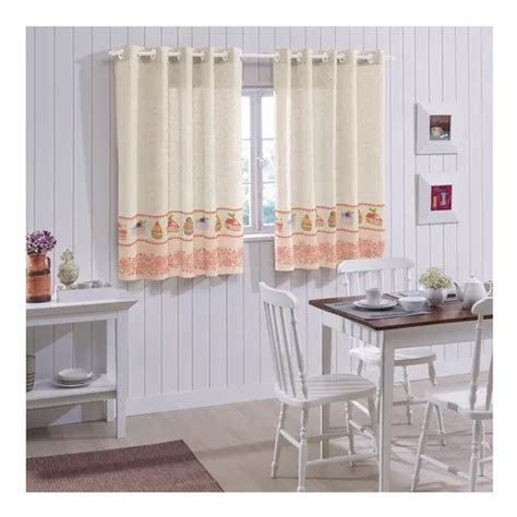 Cortina De Cocina Estampada Spazio 2 60 X 1 20 Cm Tartaletas De