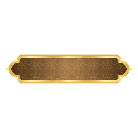 Luxus Goldenes Arabisches Islamisches Banner Titelrahmen Transparenter