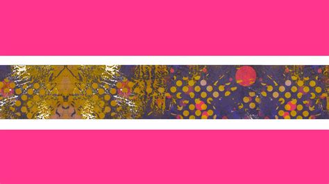 An Abstract Painting In Pink And Yellow