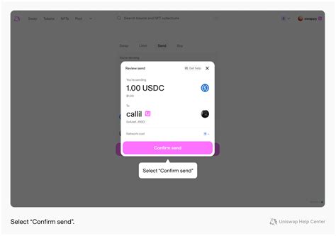 How To Send Tokens With The Uniswap Web App Uniswap Labs