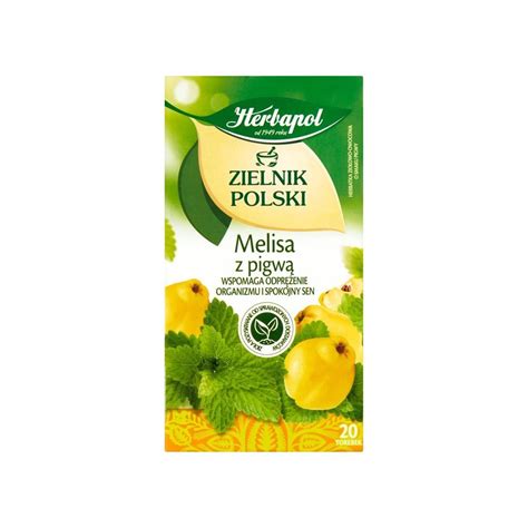 Herbata Herbapol melisa z pigwą 20 torebek Zielnik Polski Extrabiuro pl