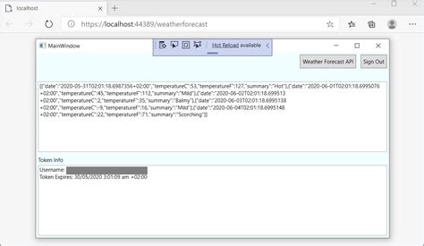 the code blogger wpf app and web api using azure ad and msal