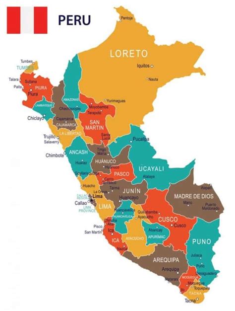 Mapa Del Per Mapa Pol Tico Del Per Y Mapas Del Per Para Colorear The