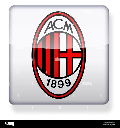AC Milan Football Club Logo As An App Icon Clipping Path Included