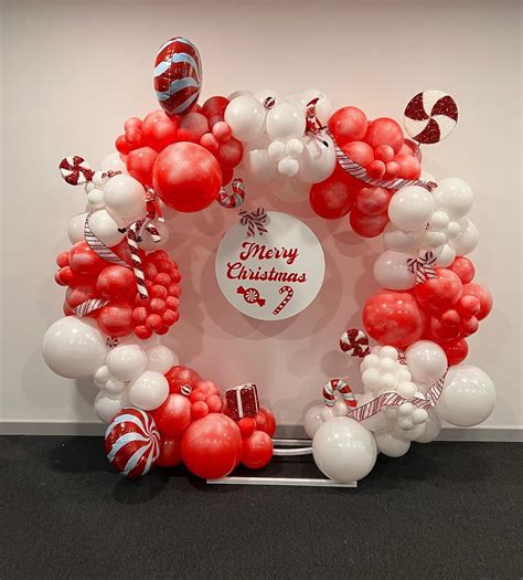 Adoinby Kit De Arco De Globos Rojos Y Blancos Piezas De Color