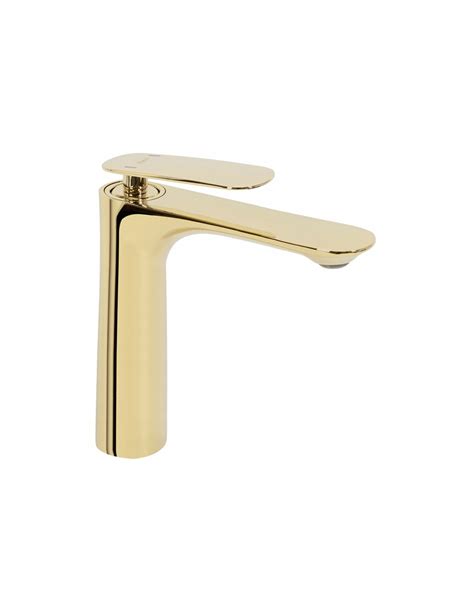 Bateria Umywalkowa Berg Gold Złota Niska