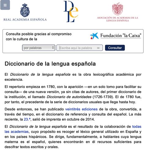 El Diccionario Y Los Buscadores De Internet Cognici N