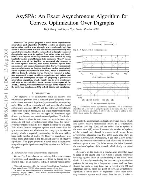 pdf asyspa an exact asynchronous algorithm for convex optimization over digraphs