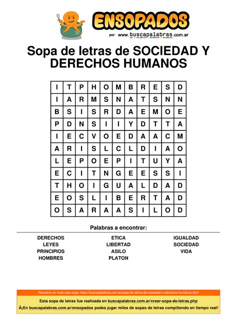 Sopa De Letras De Los Derechos Humanos Artofit The Best Porn Website