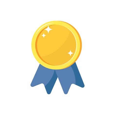Medalla De Oro Con Cinta Vector Premium