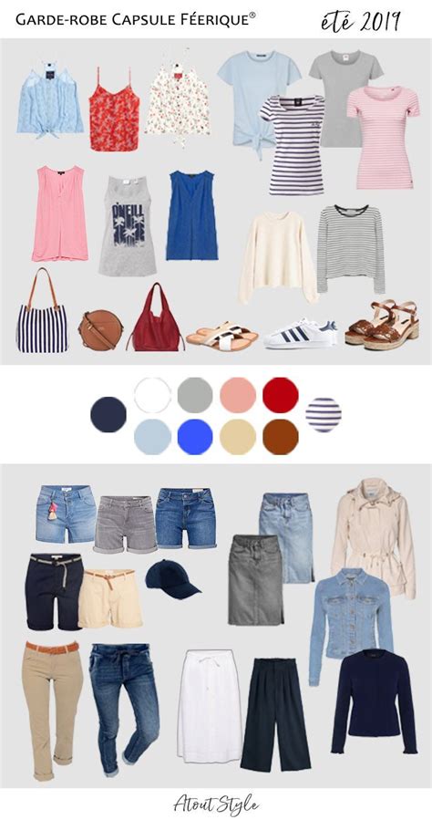 Garde robe capsule été 34 pieces 122 tenues décontractées casual