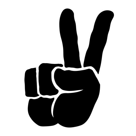 Hand Peace Sign Cartoon Vector Illustration 554230 Vector Art At Vecteezy