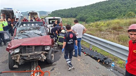 Kuzey Marmara Otoyolunda feci kaza 2si ağır 6 yaralı Medyabar