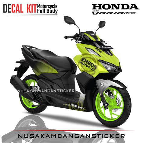 Decal All New Honda Vario 160 Eneos Hijau 03 Sticker Full Body