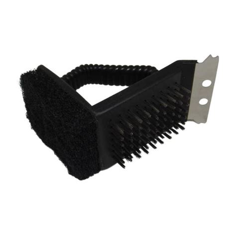 Escova Para Limpar Grelha Churrasco Chapa Aço Inox 3 Em 1 Mimo Style