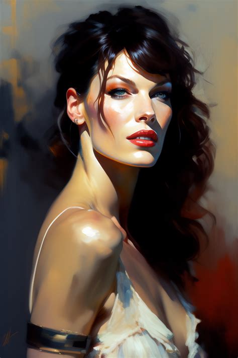 Lexica A Painting Of Milla Jovovich By Jeremy Mann