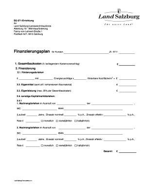 Ausfüllbar Online salzburg gv SG 671Errichtung Fax Email Drucken