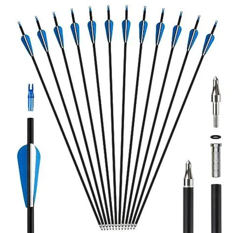REAWOW 12 PIÈCES flèches de Carbone Mixtes tir à l arc flèches de
