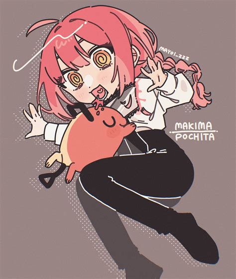 Makima And Pochita Chainsaw Man Drawn By Mayoi Zzz Danbooru